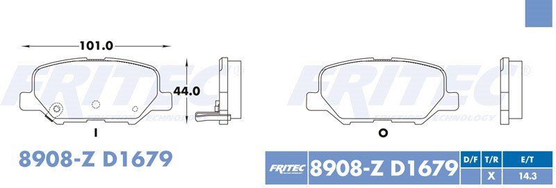 BALATA DISCO TRASERA MITSUBISHI TRUCK OUTLANDER 2014-2015 MAZDA 3 2014 ...
