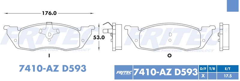 BALATA DISCO DELANTERA DODGE TRUCK DAKOTA 1993-1998 =AD593 () | SPC ...
