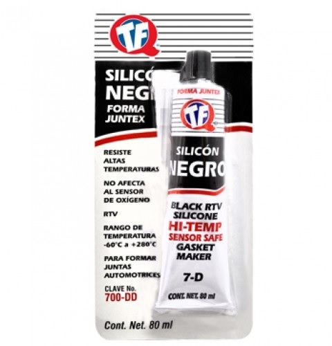 SILICON JUNTA NEGRO 80ML BLISTER CAJA 48 PIEZAS () | 700-DD | QUIMICA ...