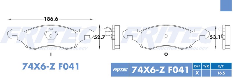 BALATA DISCO DELANTERA CHRYSLER SPIRIT 1993-1995 =F041 () | M-74X6-Z ...