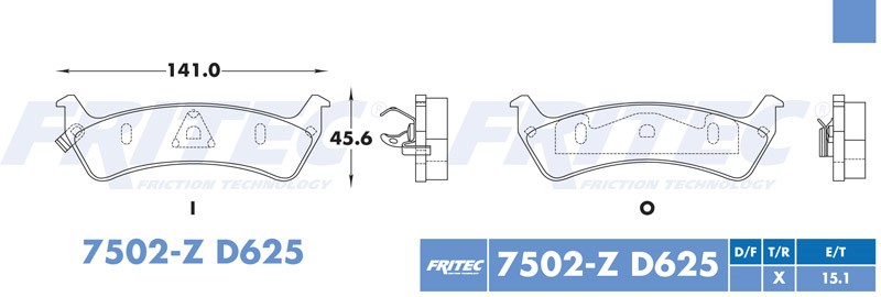 BALATA DISCO TRASERA JEEP GRAND CHEROKEE 1994-1996 =D625 () | SPC-7502 ...
