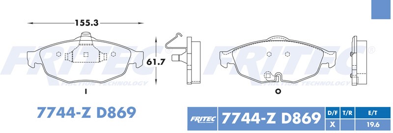 BALATA DISCO DELANTERA DODGE STRATUS 2001-2006 CHRYSLER CIRRUS 2001 ...